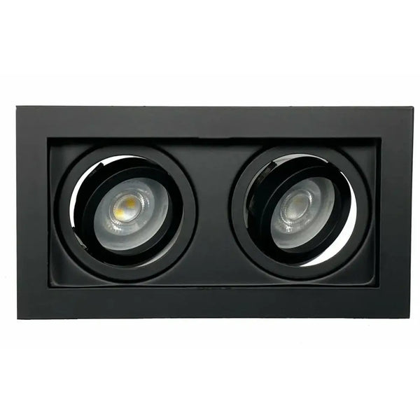 Decorative Black Ceiling Downlight Twin Square Recessed Spotlight Led ...